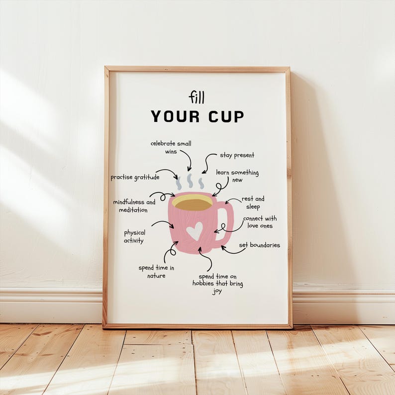 Mental Health Poster, Self Care Poster, Spiritual Wall Art, Anxiety ...