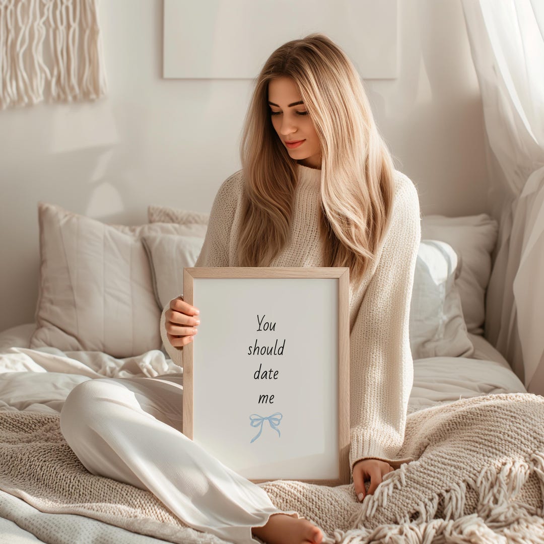 Coquette 'date Me' Quote Poster – Flirty Wall Art - Etsy