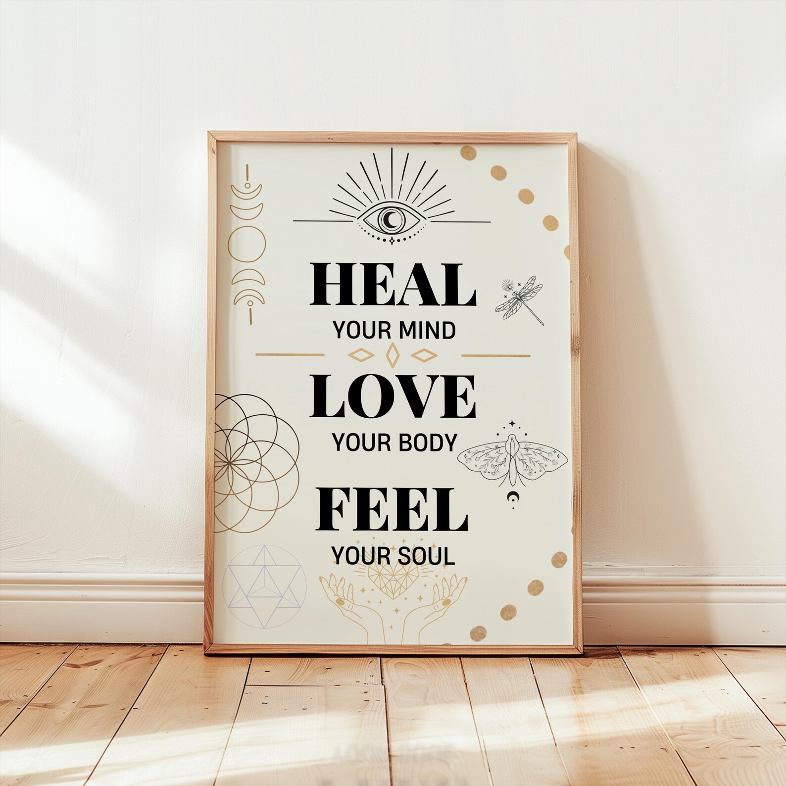 Spiritual Poster, Mind Body Soul, Healing Art, Chakra Poster, Holistic ...