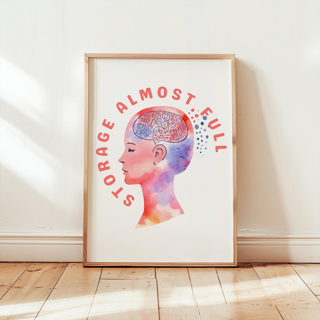 Mental Load Poster, Mental Health Poster, Overstimulated, Self ...