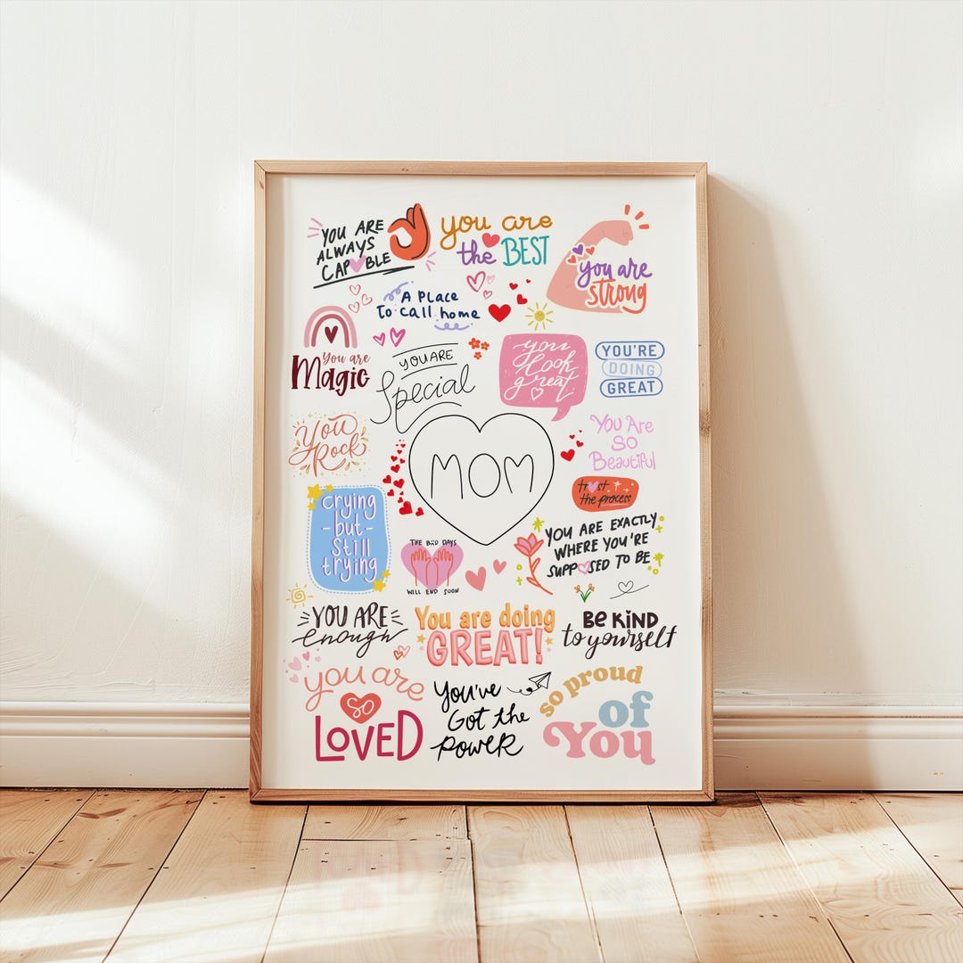 Mom Affirmation Print, Mothers Day Gift, Poster for Moms, Self-care ...