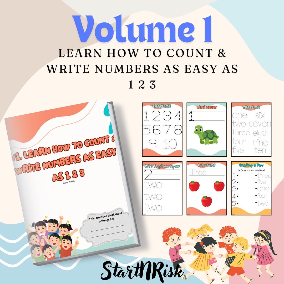 Printable Number Worksheet for Kids, Preschool Counting Practice ...