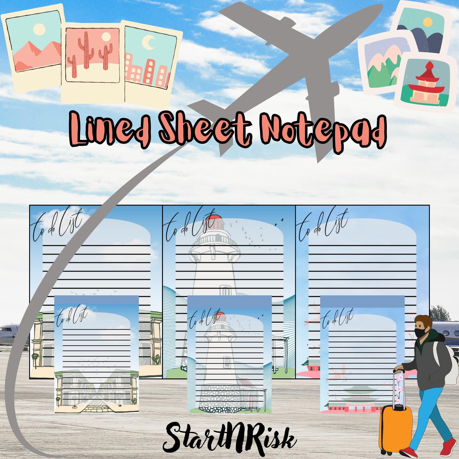 Traveler's Digital Notepad Printable, Traveler Gift, Printable Travel ...