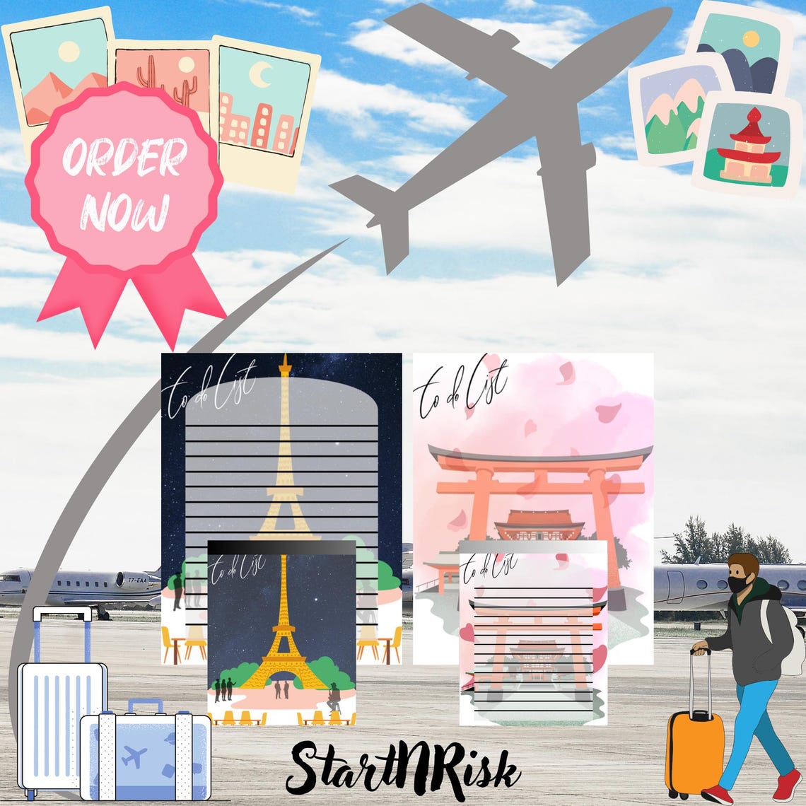 Traveler's Digital Notepad Printable, Traveler Gift, Printable Travel ...