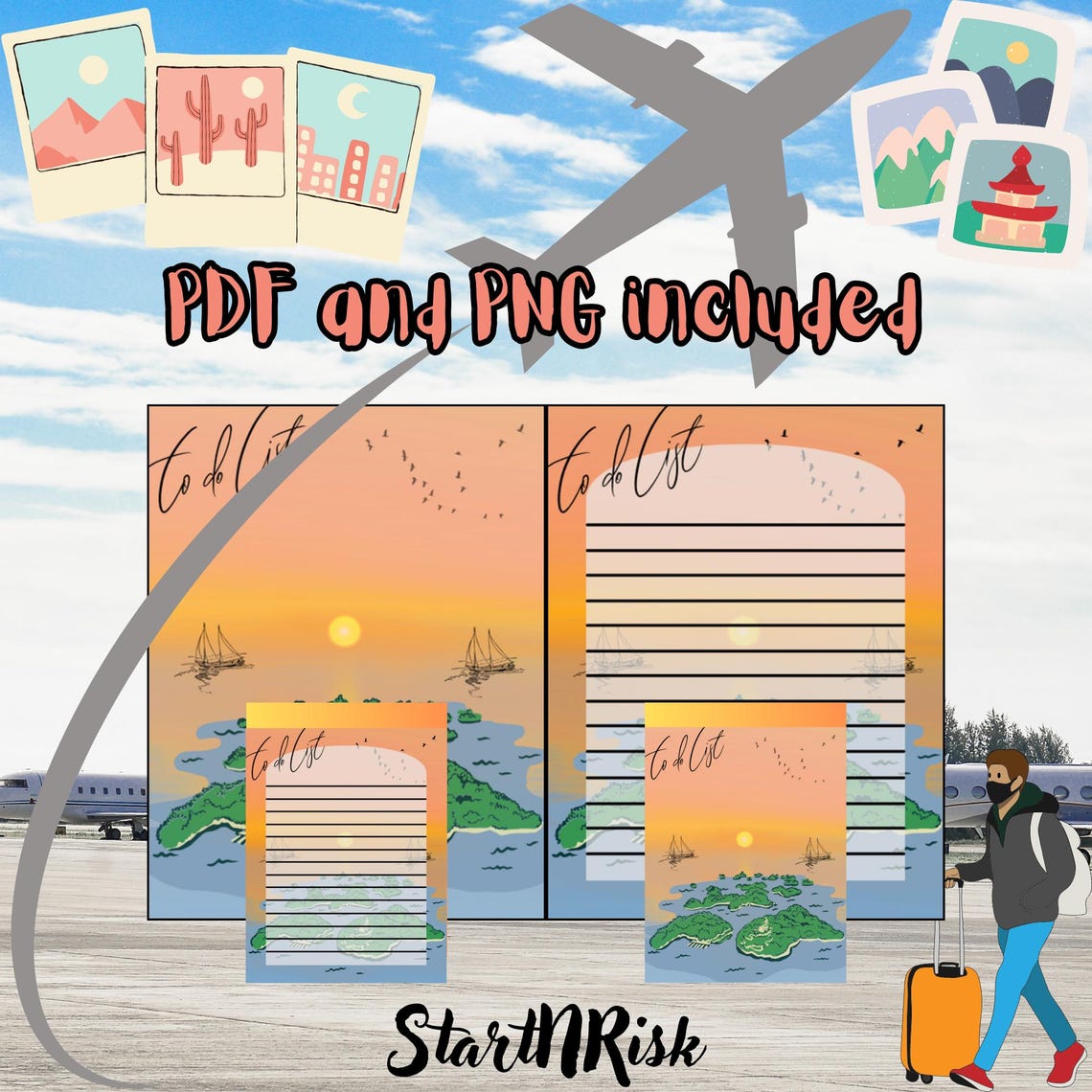 Traveler's Digital Notepad Printable, Traveler Gift, Printable Travel ...