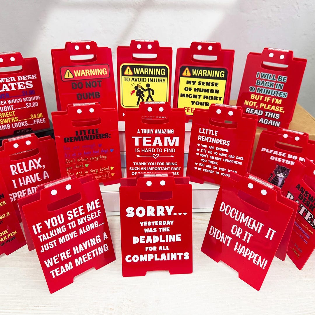 Funny Desk Signs Office,warning Signs,little Reminder,leave Me Alone ...