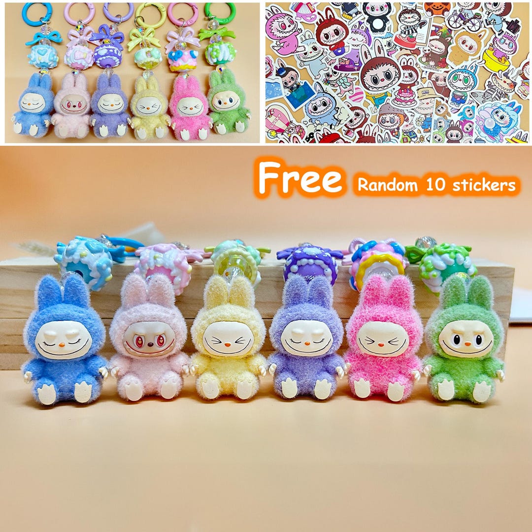 Labubu Keychains,mini Labubu,kawaii Keychain,labubu Plush Set,keychains ...
