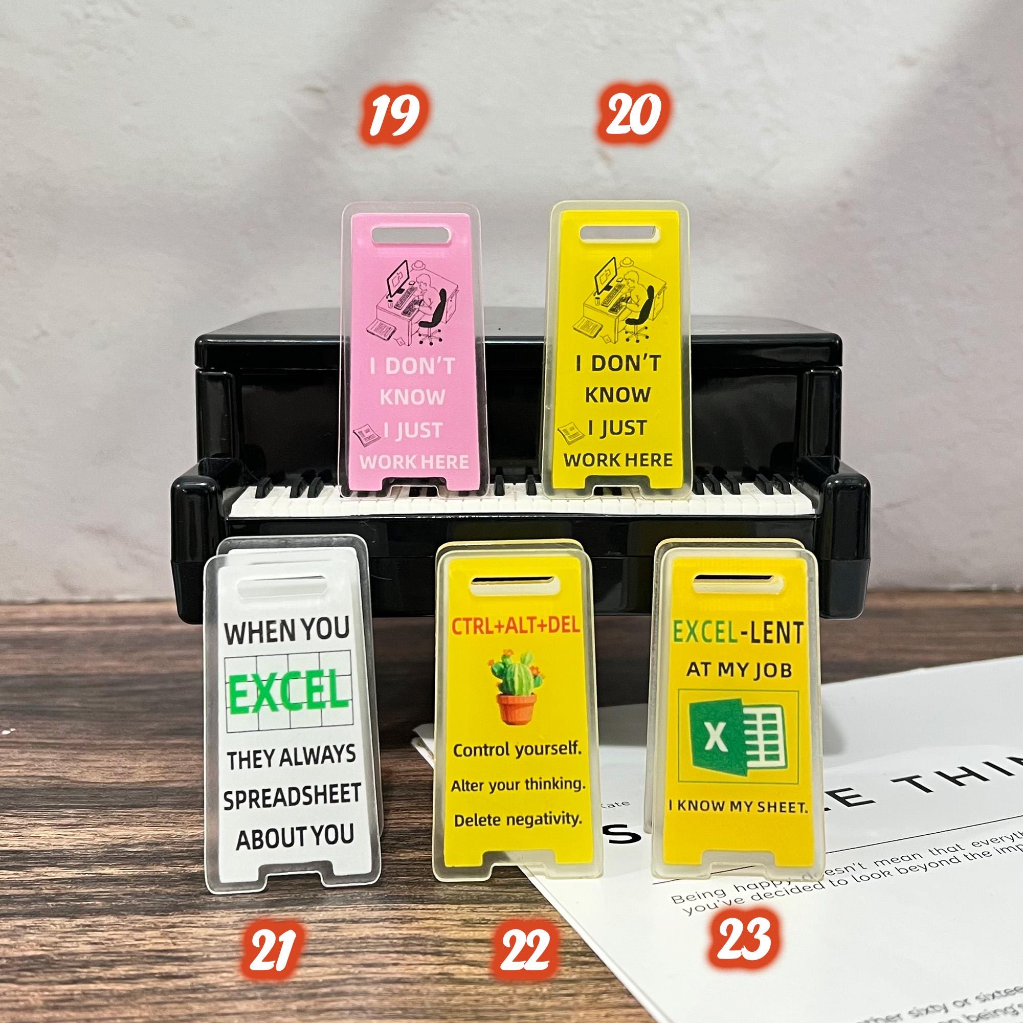 Mini Desk Warning Sign,funny Office Desk Signs,note Holder,workplace ...