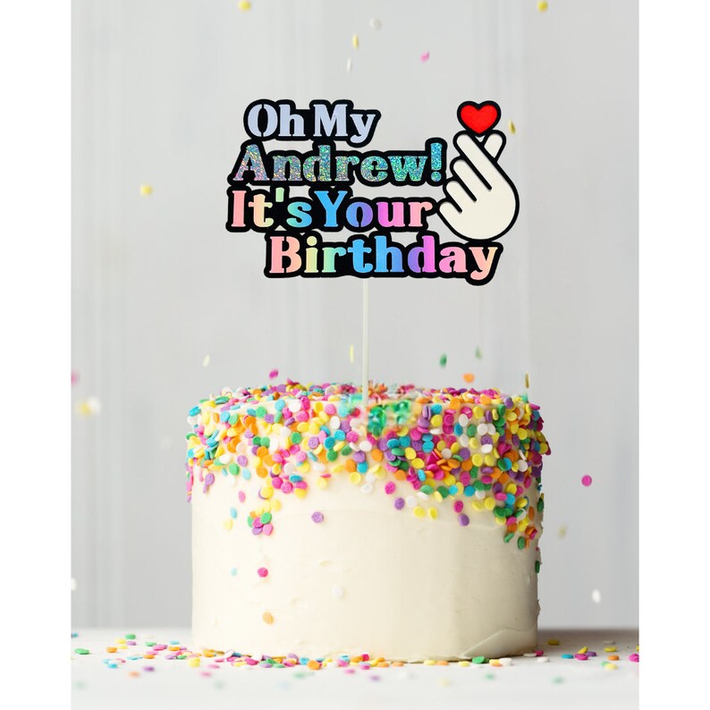 Birthday Cake Topper, Personalized Cake Topper, Custom Name Cake Topper ...