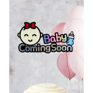 Baby Cake Topper, Baby Shower, Cake Topper for Baby, Baby Coming Soon ...