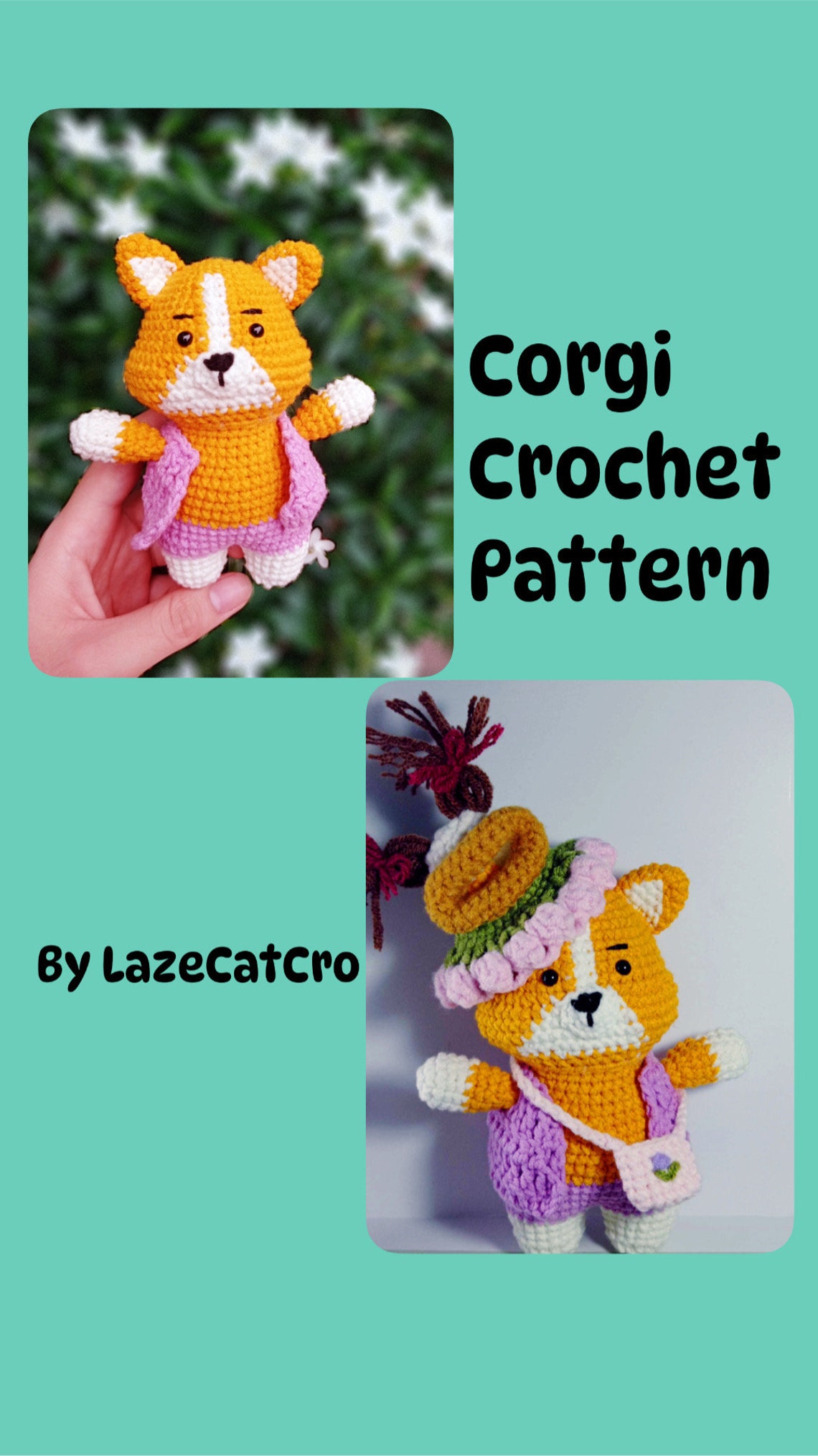 Corgi Crochet Pattern, Crochet Pattern, Amigurumi Pattern, Amigurumi ...
