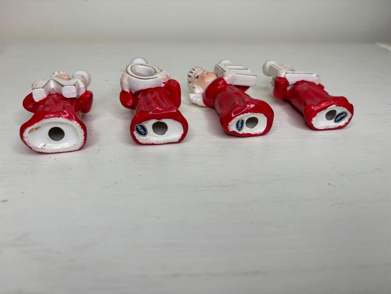 Vintage Relco NOEL Red Choir Angel Candle Holders - Etsy