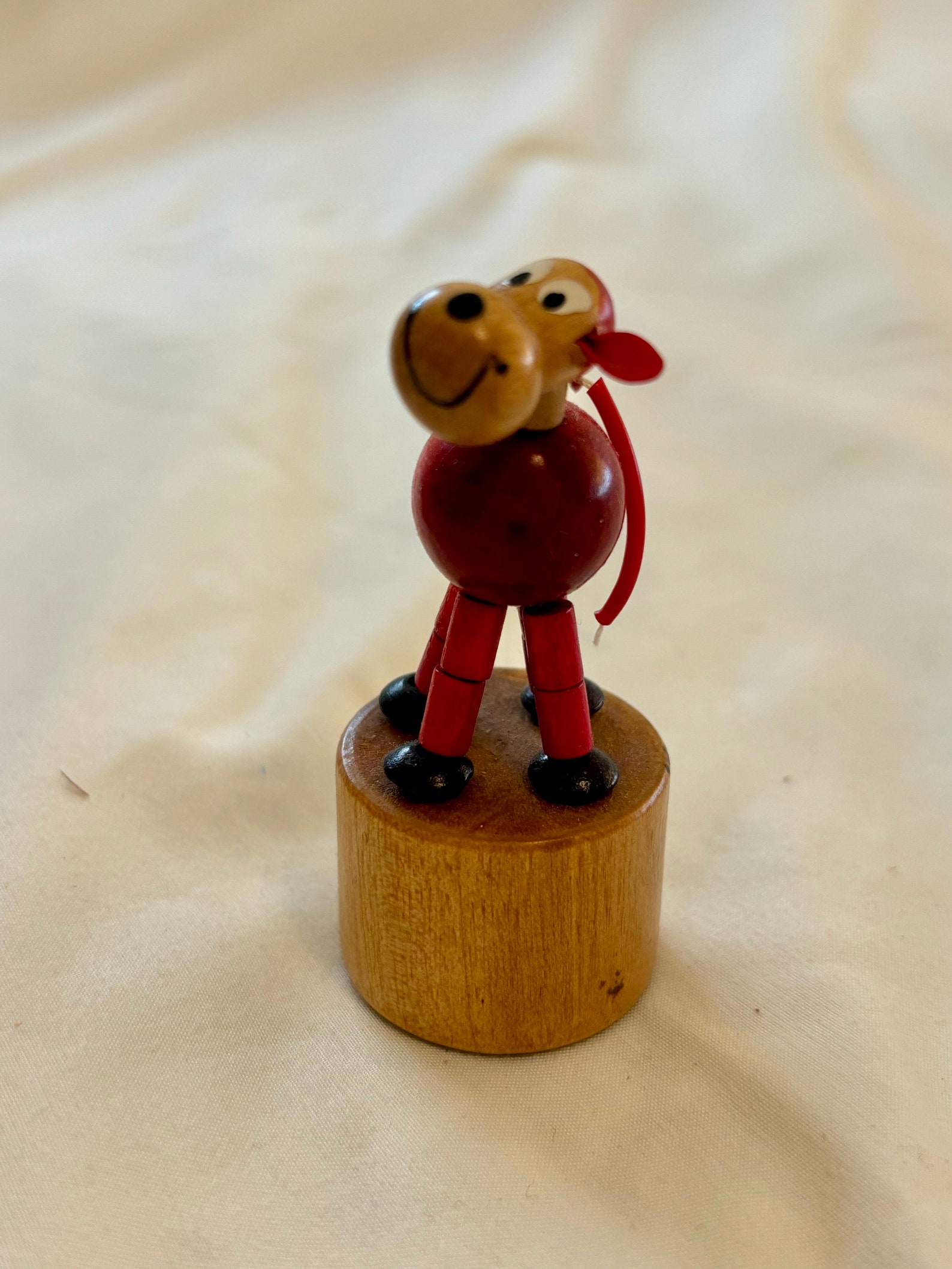 Set of 3 Vintage Italian Push Button Collapsible Wooden Toys - Etsy