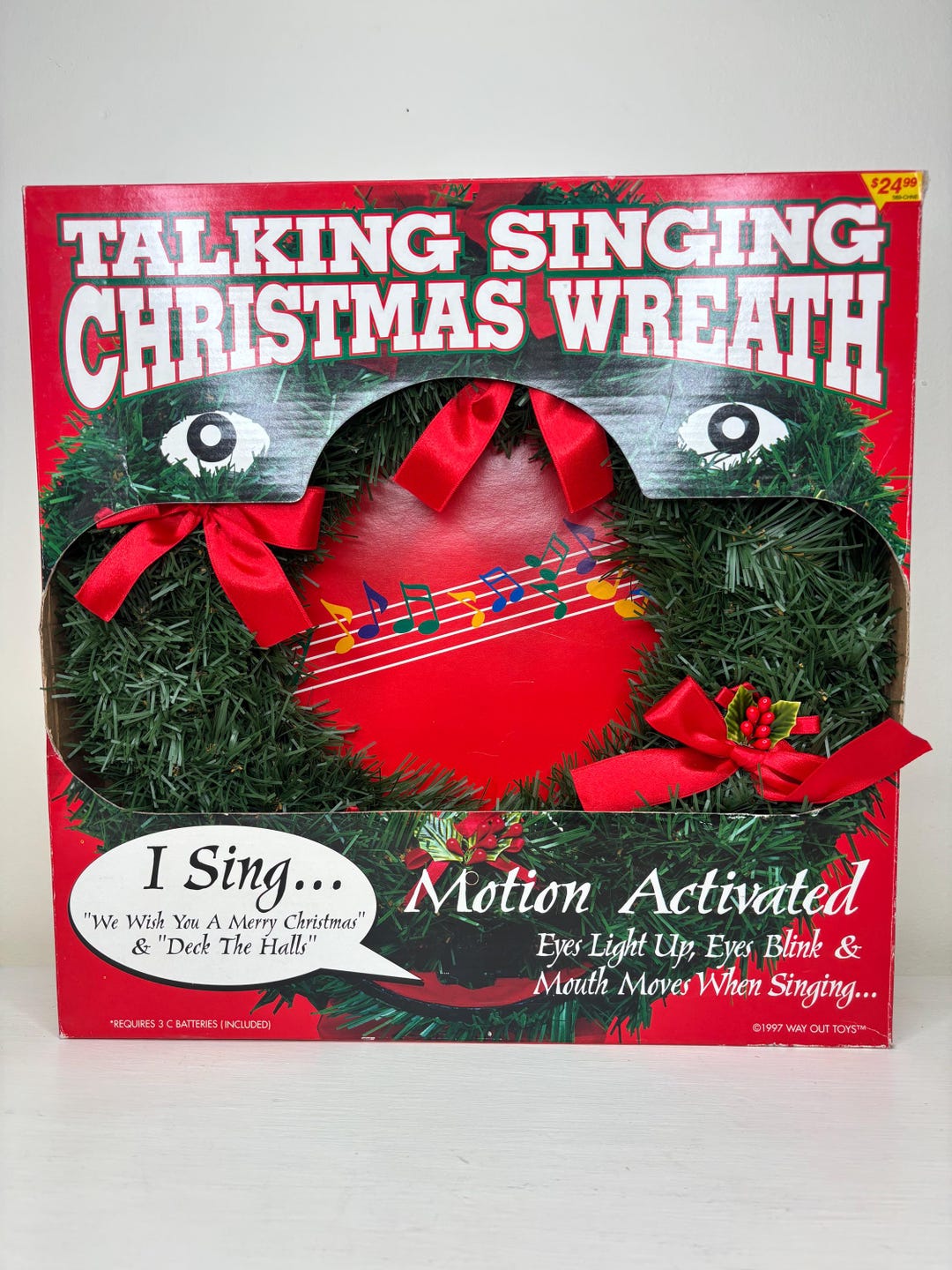 1997 Way Out Toys Talking Singing Christmas Wreath - Etsy
