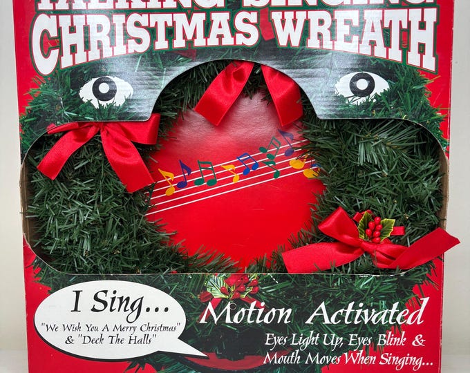 1997 Way Out Toys Talking Singing Christmas Wreath - Etsy