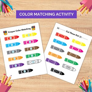 Color Matching Activity, Educational Activity, Homeschool Worksheet ...