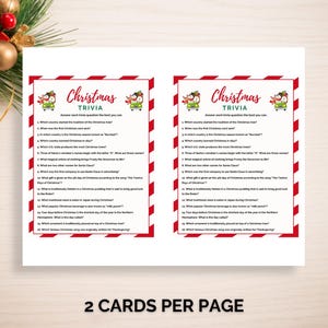 Christmas Trivia, Family Game, Printable Christmas Game, Christmas ...