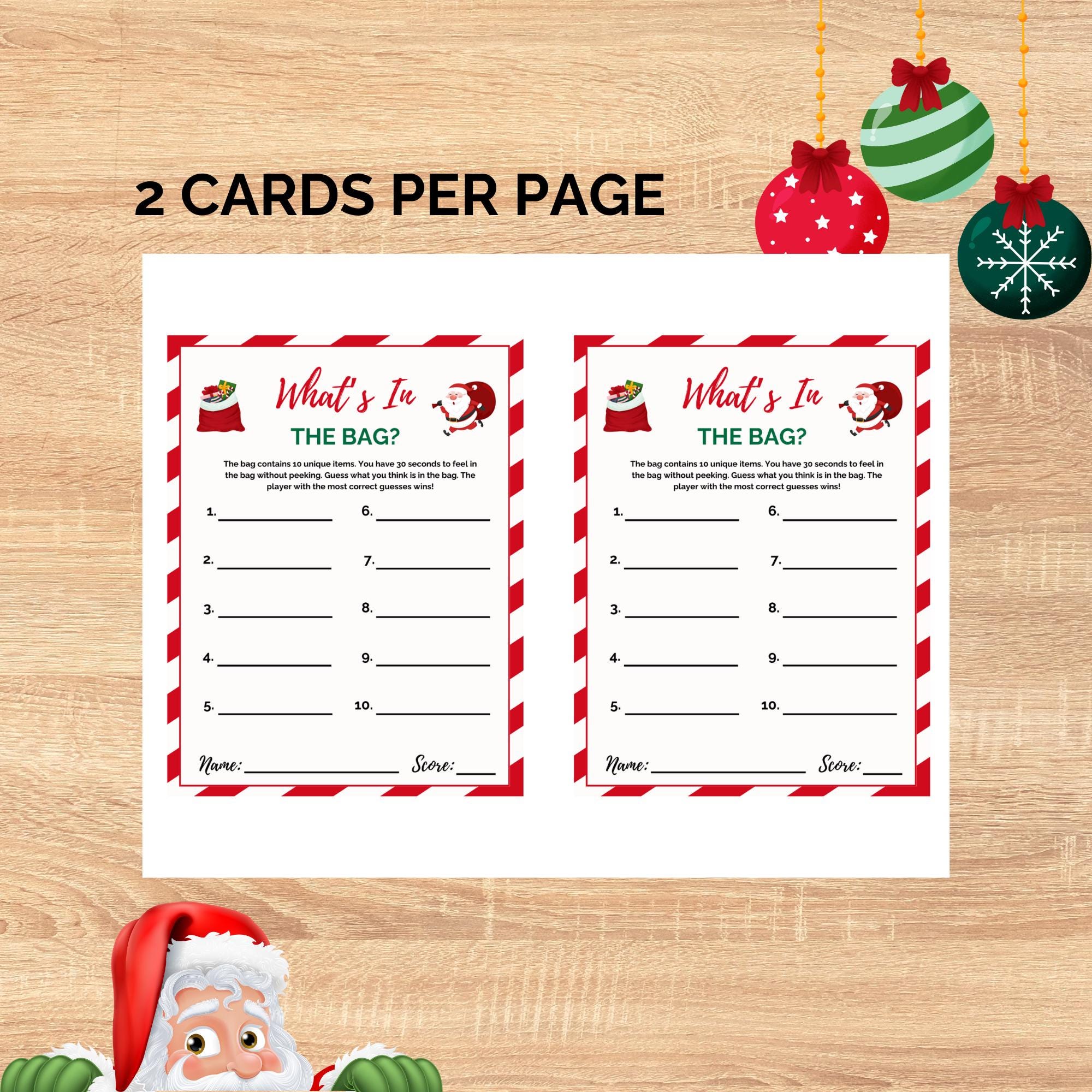 Christmas What's in the Bag Game, Christmas Party Game, Christmas Game ...