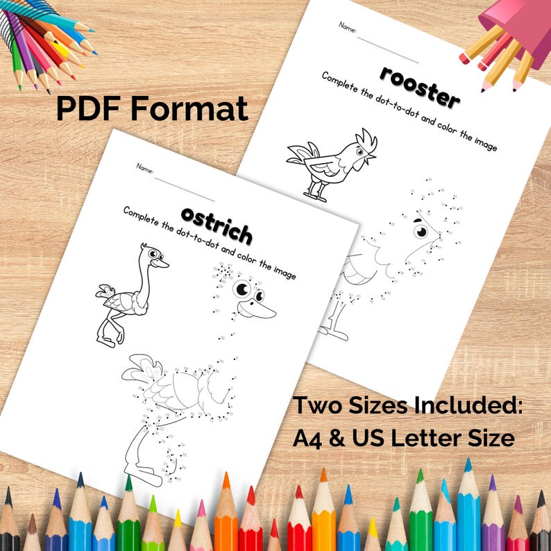 Dot to Dot Worksheets, Connect the Dots Book, Kids Coloring Pages ...