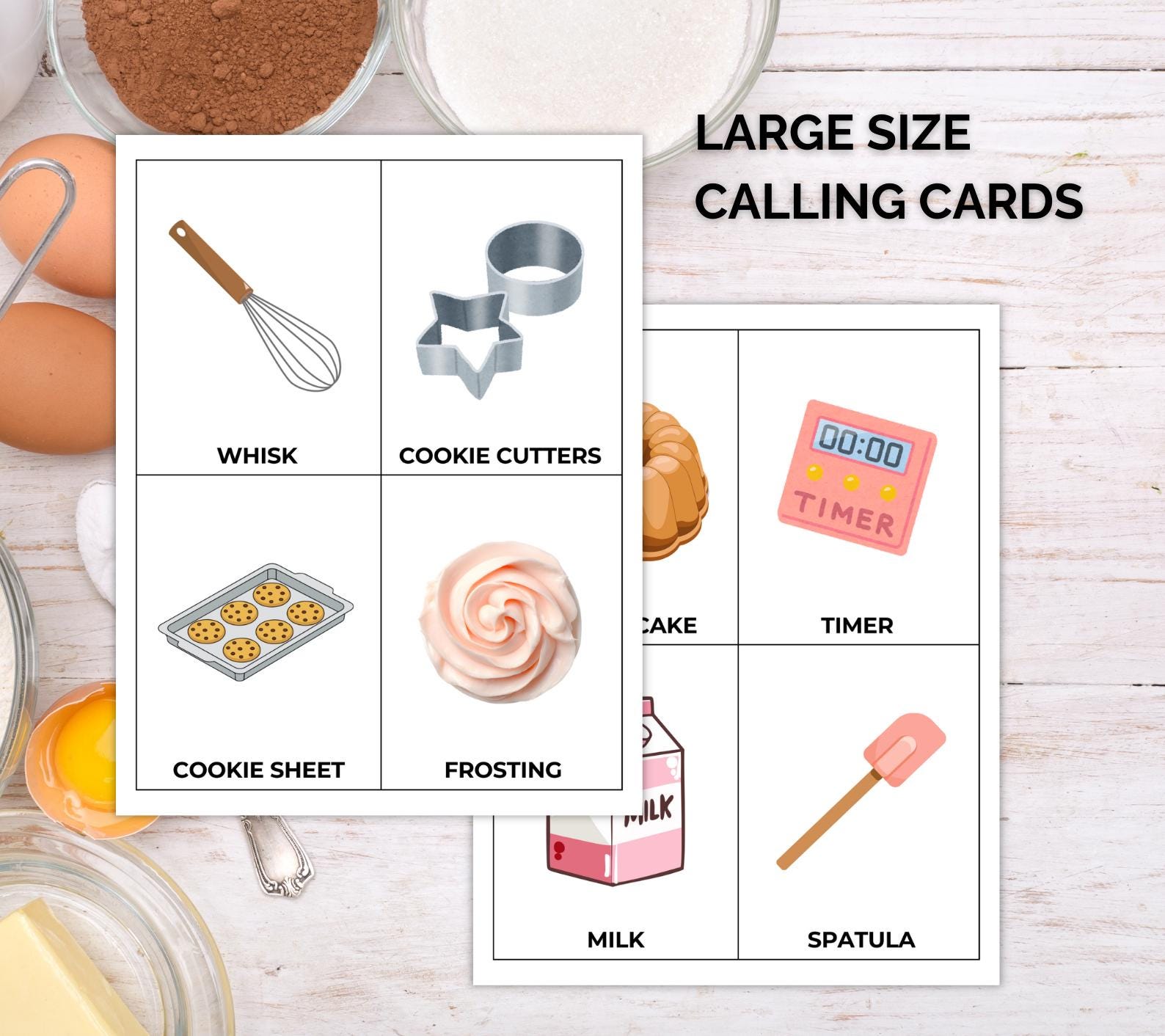 30 Baking Bingo Cards, Baking Bingo Printable, Kitchen Party Game ...
