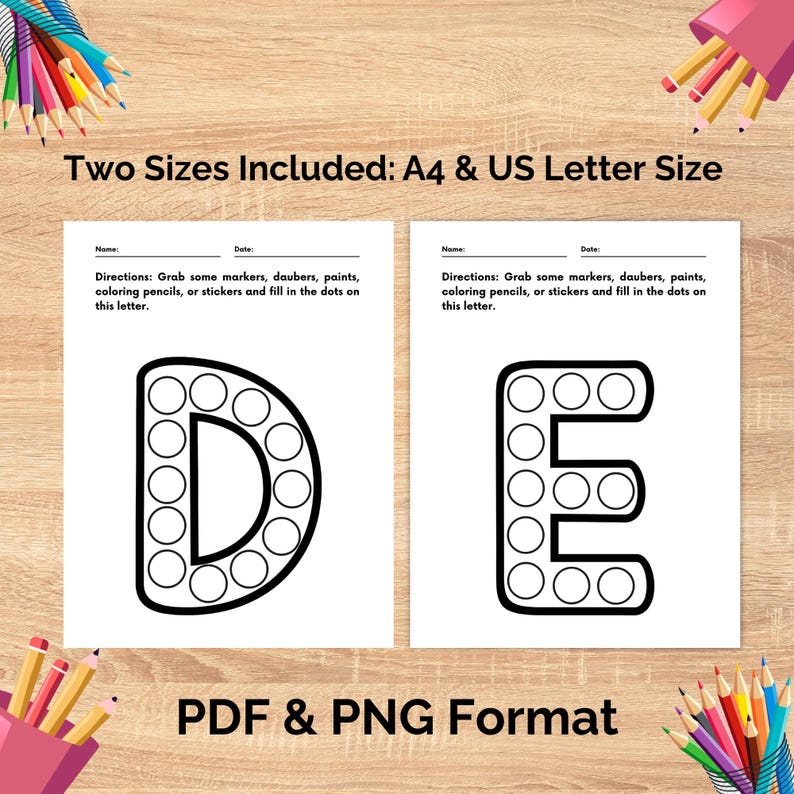 Alphabet Animal Dot Marker Pages, 52 Worksheets, Dot Marker, Toddler ...