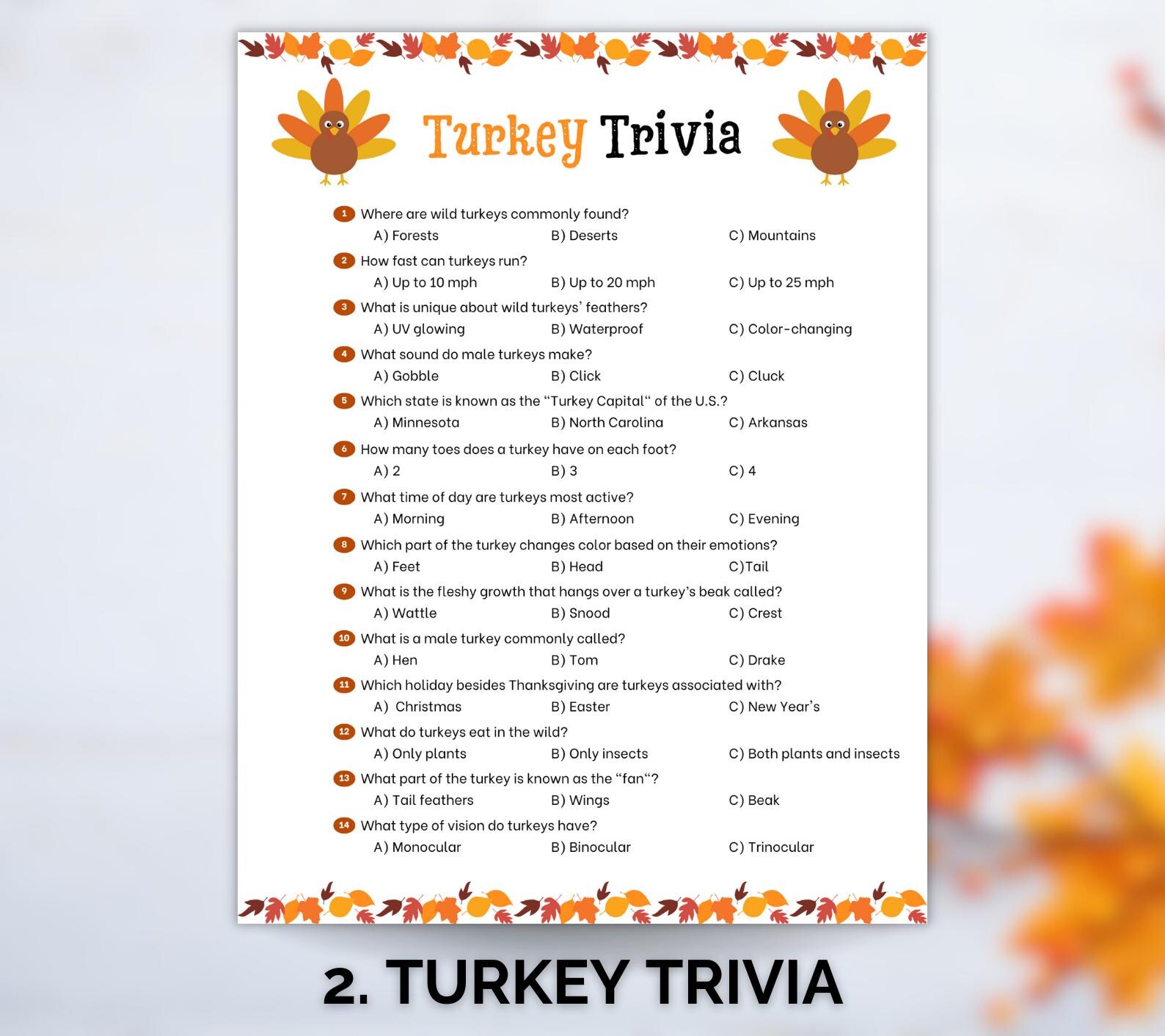 Thanksgiving Trivia, Pumpkin Trivia Game, Thanksgiving Trivia Quizzes ...
