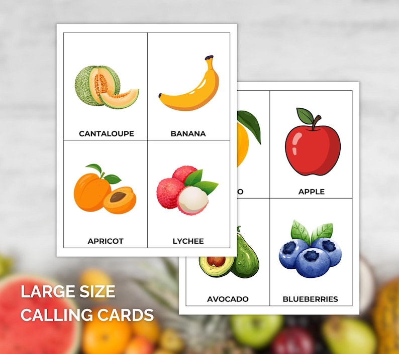 30 Fruit Bingo Cards, Fruit Bingo Printable, Fruit Party Game ...