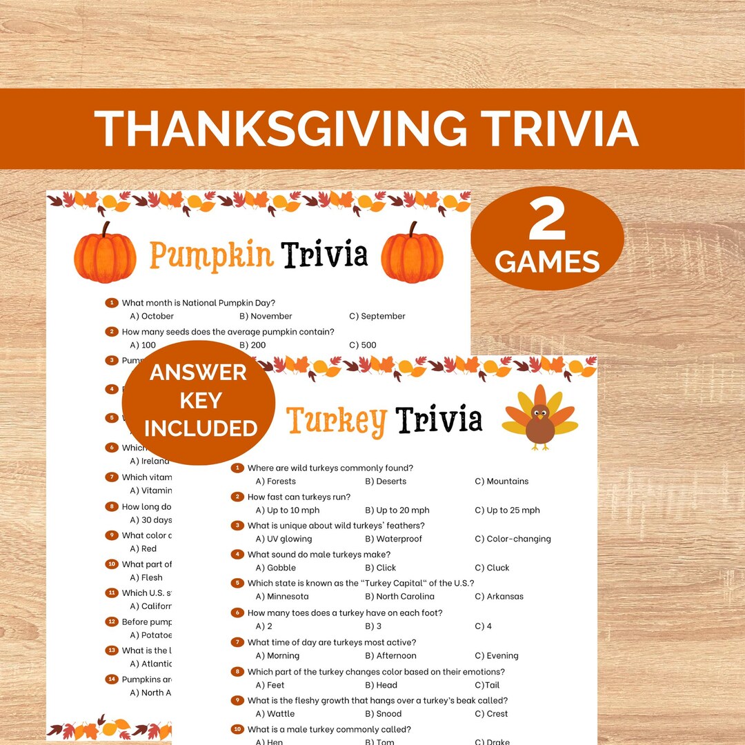Thanksgiving Trivia, Pumpkin Trivia Game, Thanksgiving Trivia Quizzes ...