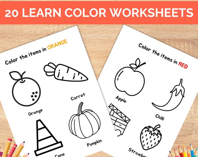 Preschool Color of the Week Worksheets, Printable Learning Colors ...