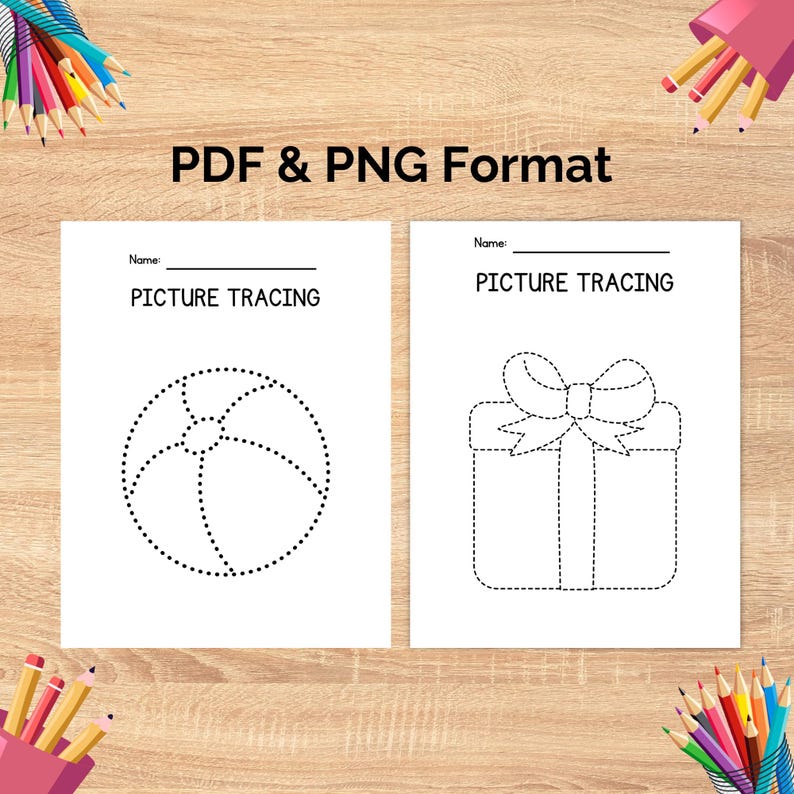 25 Tracing Worksheets, Preschool Trace Sheets, Handwriting Practice ...