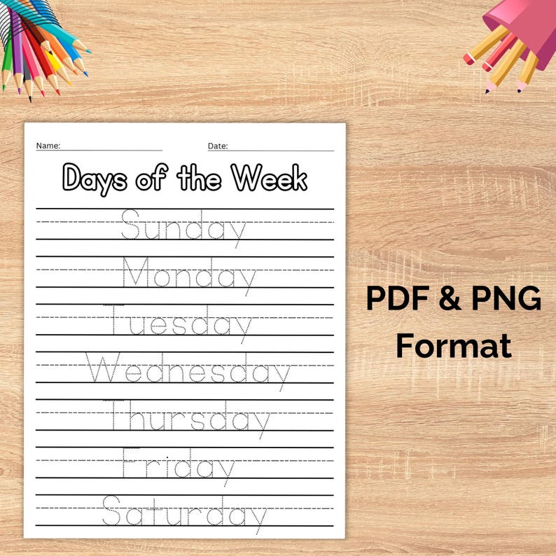 Days of the Week Activities, Days of the Week Montessori, Days of the ...