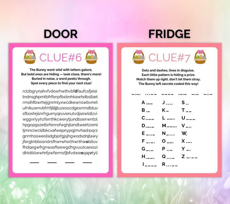 Easter Scavenger Hunt, Indoor Easter Treasure Hunt, Printable Easter ...