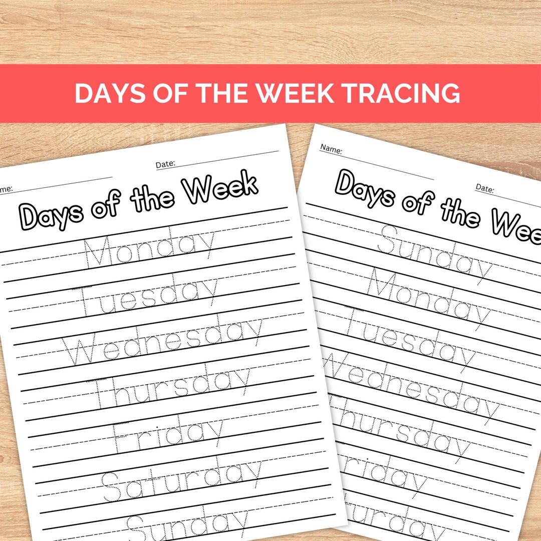 Days of the Week Activities, Days of the Week Montessori, Days of the ...
