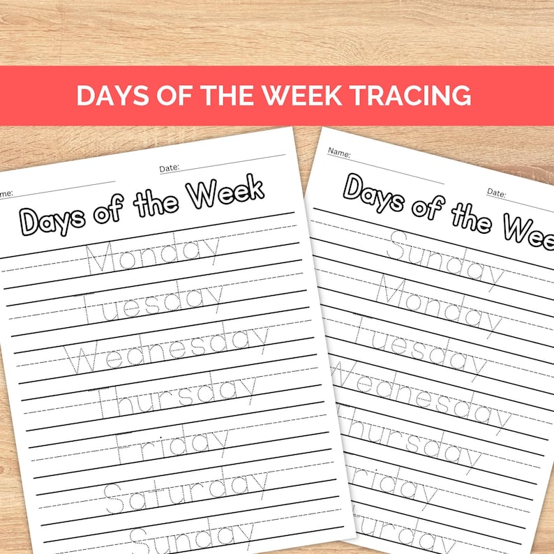 Days of the Week Activities, Days of the Week Montessori, Days of the ...