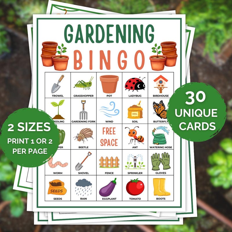 Gardening Card Game - Etsy