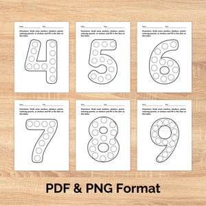 1-10 Number Dot Marker Pages, 10 Worksheets, Dot Marker, Toddler ...