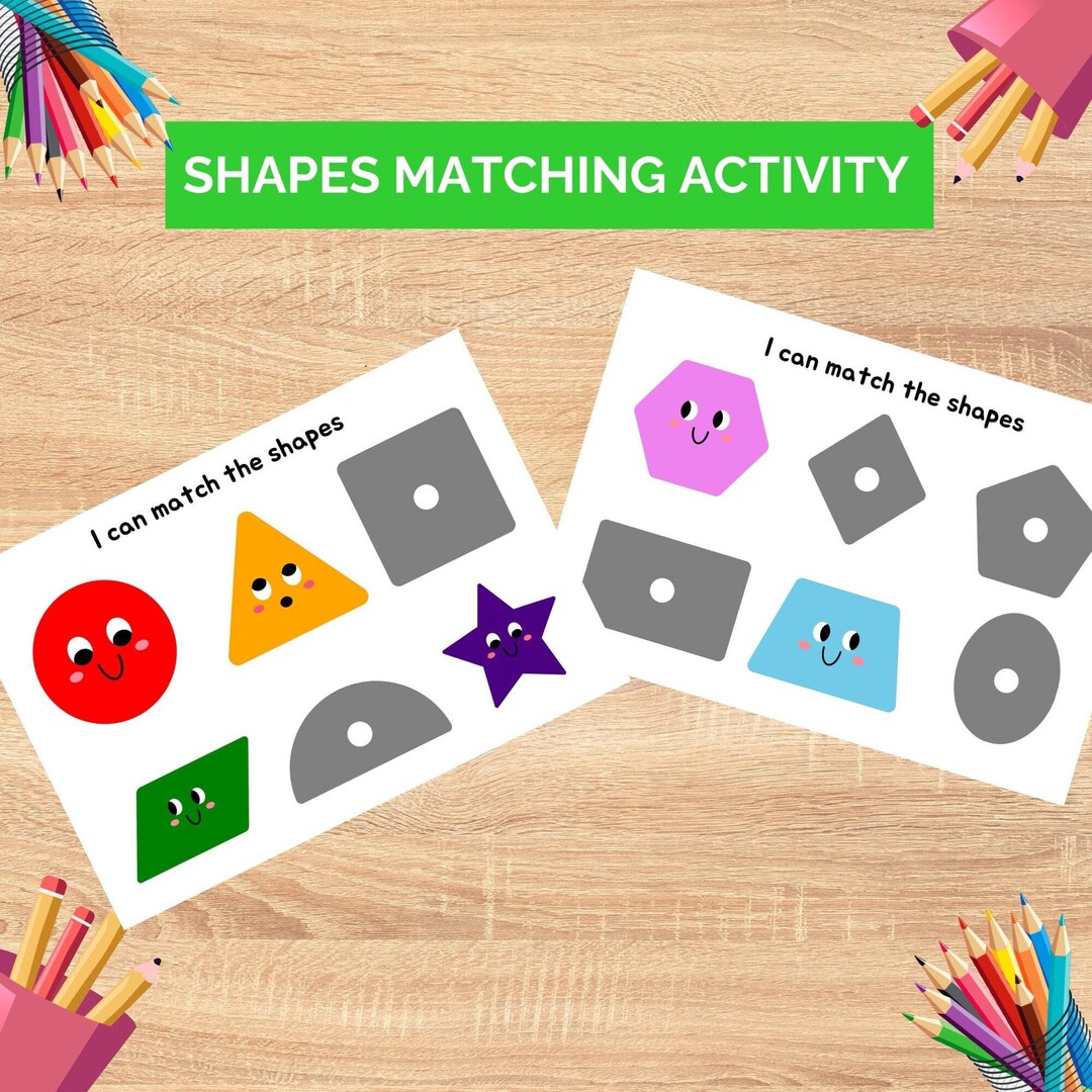 Shapes Matching Activity, Matching Activity, Preschool Curriculum ...