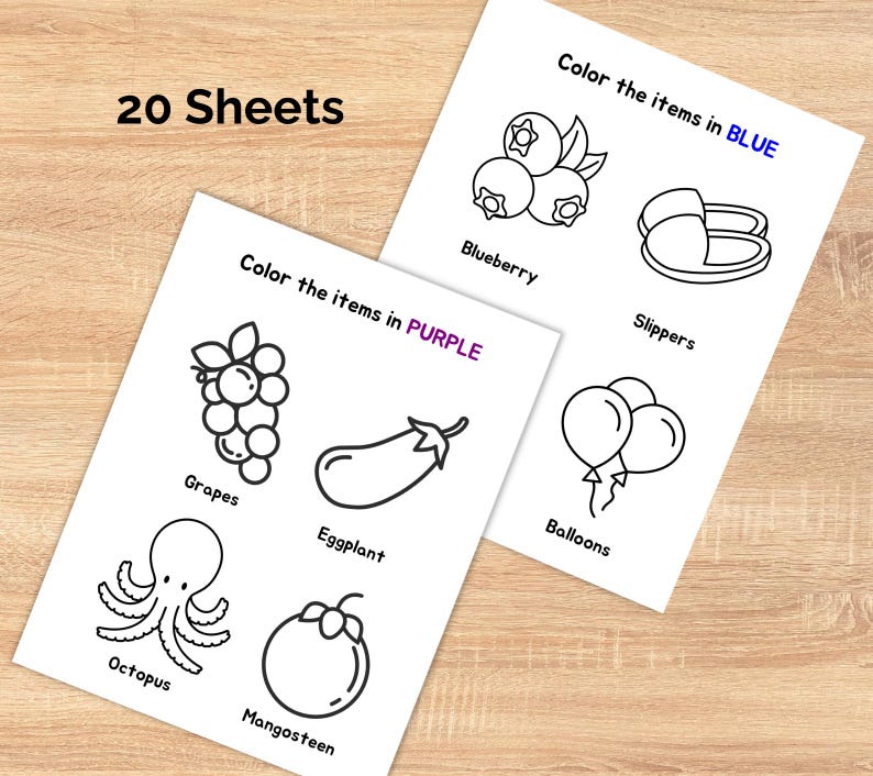 Preschool Color of the Week, Learn Colors, Preschool Activity, Pre-k ...