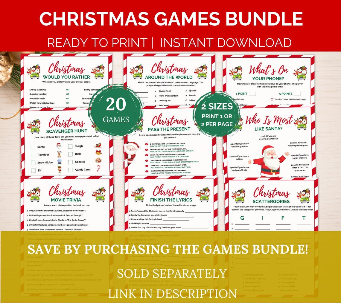 Christmas Trivia, Family Game, Printable Christmas Game, Christmas ...