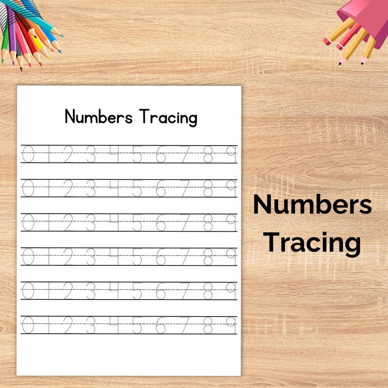 Alphabet & Numbers Tracing Worksheets, Handwriting Practice, ABC ...