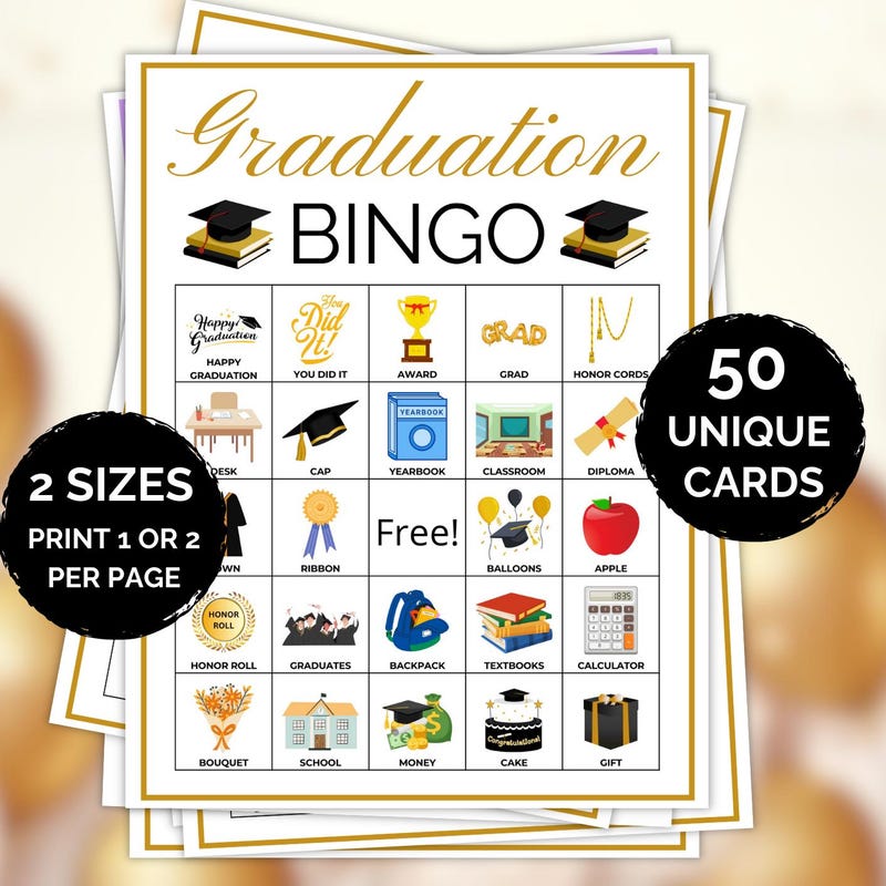 Graduation Party Card Games - Etsy