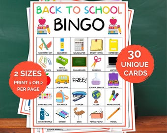 Back to School Bingo Card, Welcome Back Bingo, Back to School Activity ...
