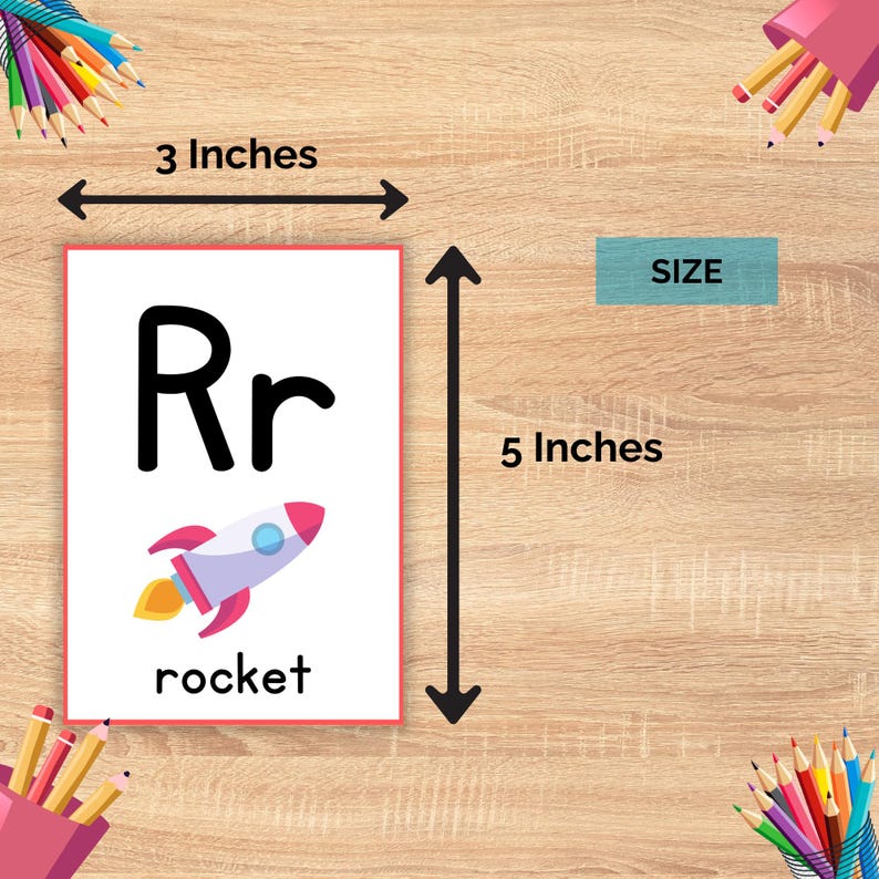 Alphabet Flash Cards, A-Z Cards, ABC Flash Cards, Educational Cards ...