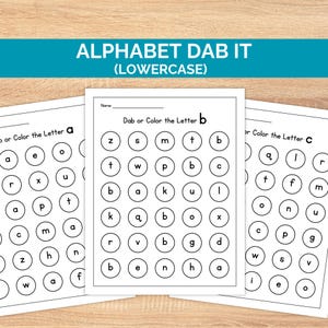 26 Alphabet Lowercase Dab It Worksheets, Dab It Letters, Alphabet ...