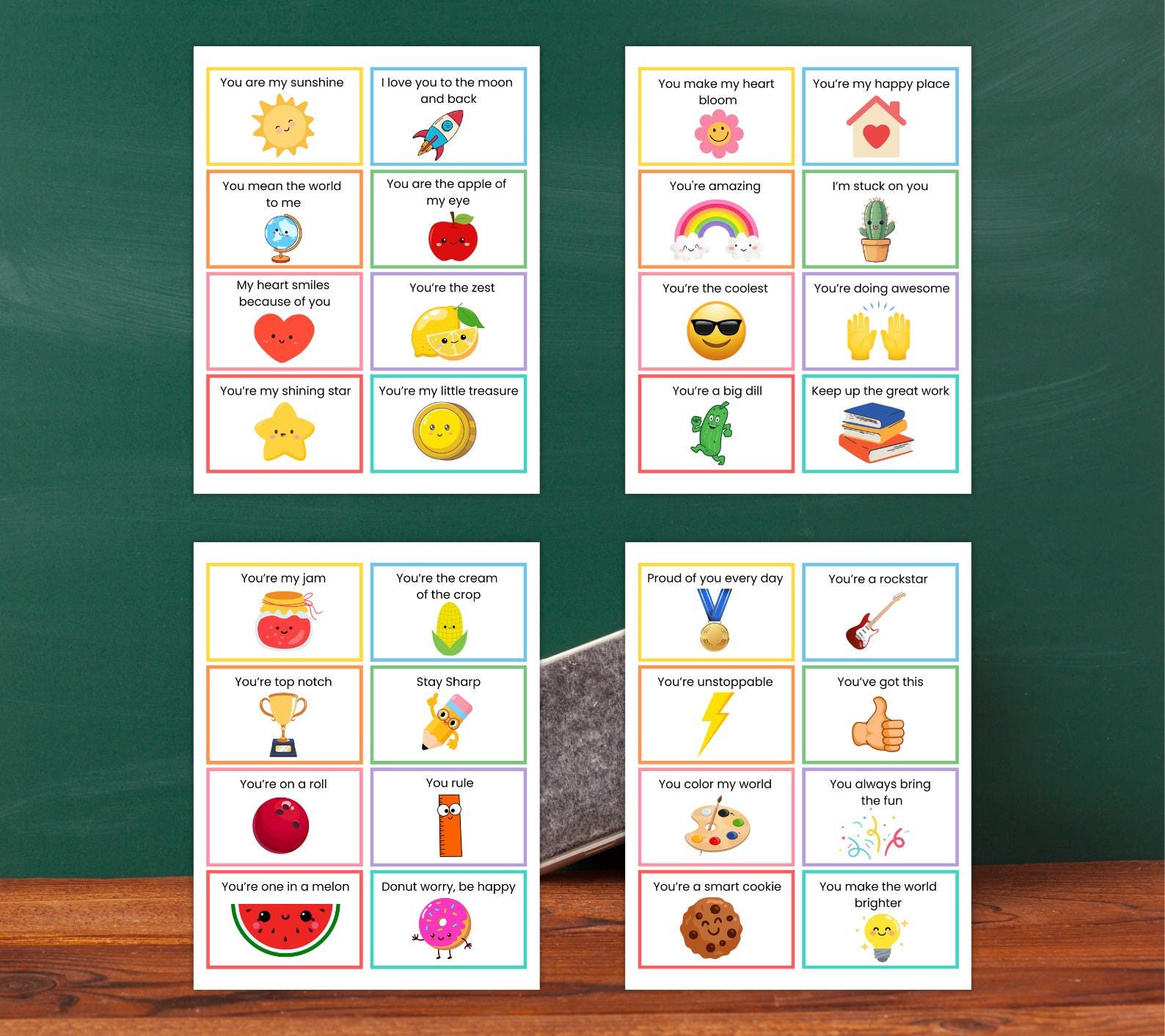 56 Printable Lunchbox Notes, Printable Lunchbox Notes for Kids, Cute ...