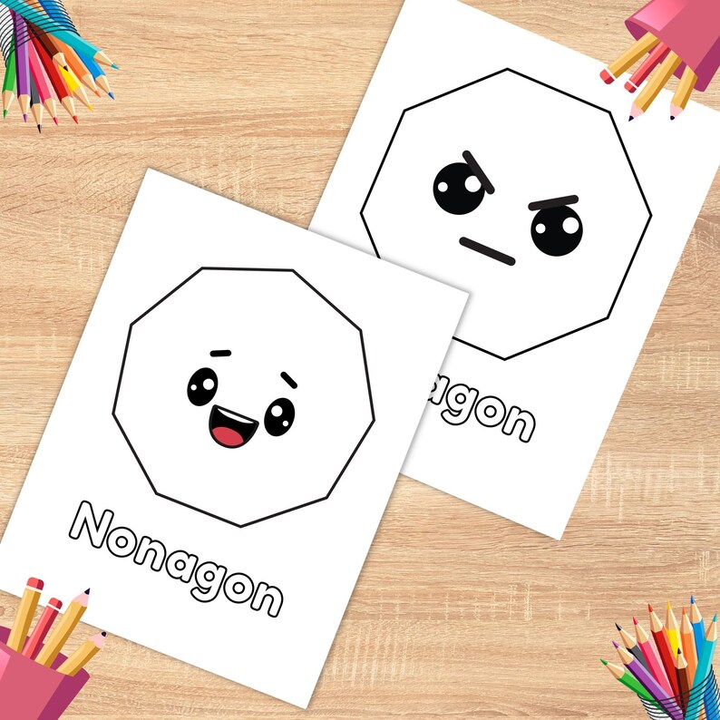 Shapes Coloring Pages for Kids, 18 Printable Coloring Worksheets ...