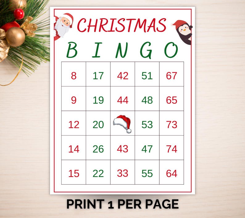 300 Christmas Bingo Cards, Christmas Games, Christmas Activity ...