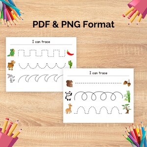 Line Tracing , Pre-writing Worksheet, Line Tracing Practice, Preschool ...