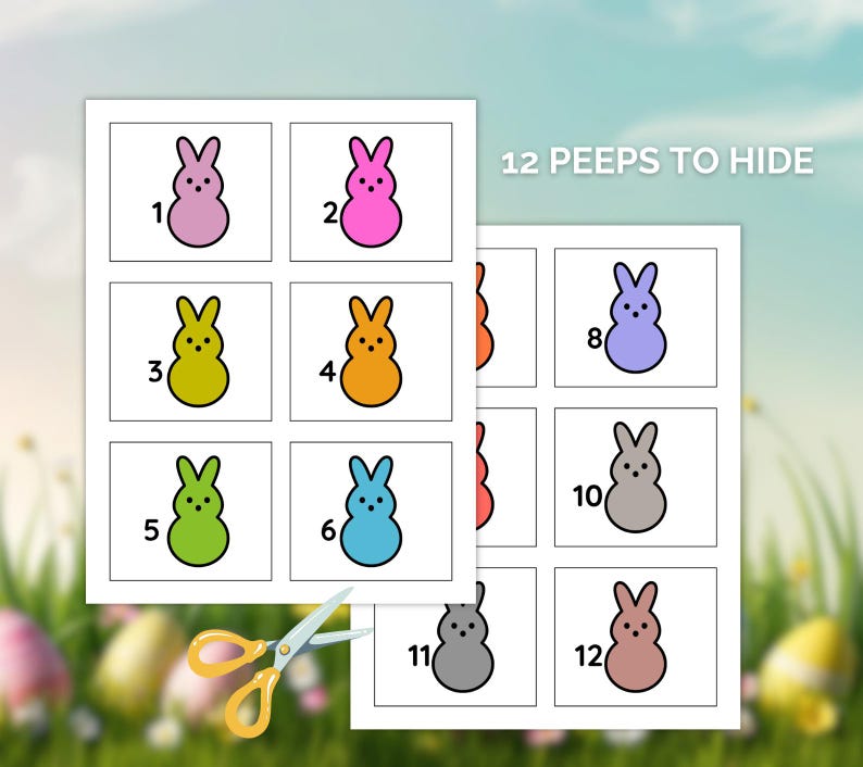 Peeps Easter Scavenger Hunt, Printable Peeps Easter Hunt, Easter Hunt ...