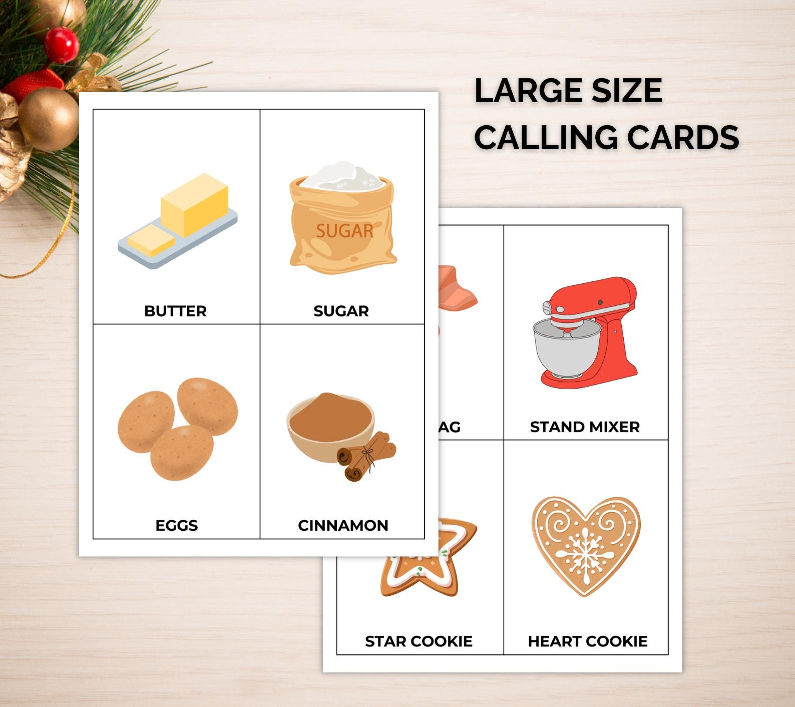 30 Gingerbread Bingo Cards, Gingerbread Bingo, Christmas Baking Bingo ...
